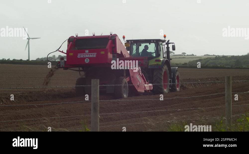 Farmer Pulling Heavy Machinery Using Separating Technology for ...