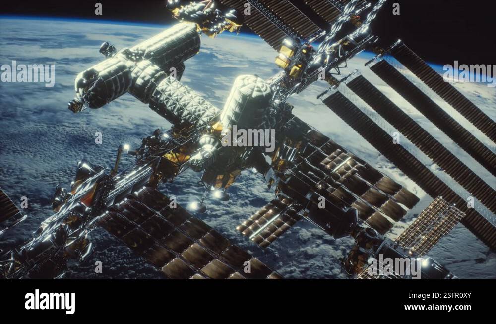 International Space Station. Elements of this image furnished by NASA ...