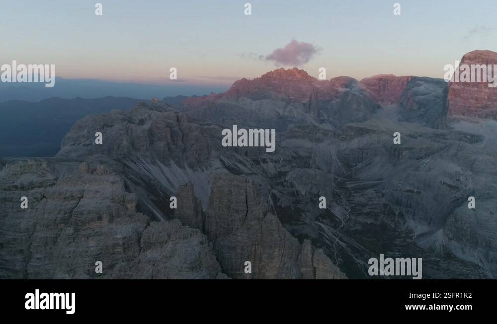 Tre Cime barren alien sharp pointy mountain range valley rock formation ...