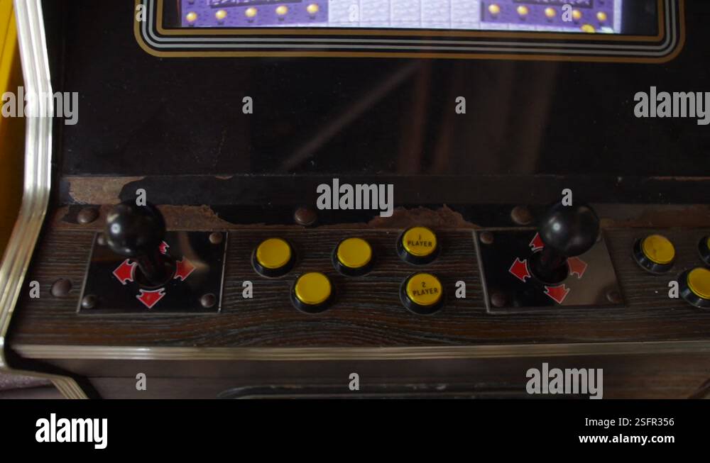 Retro arcade game machine with joysticks and buttons Stock Videos & Footage - HD and 4K Video ...