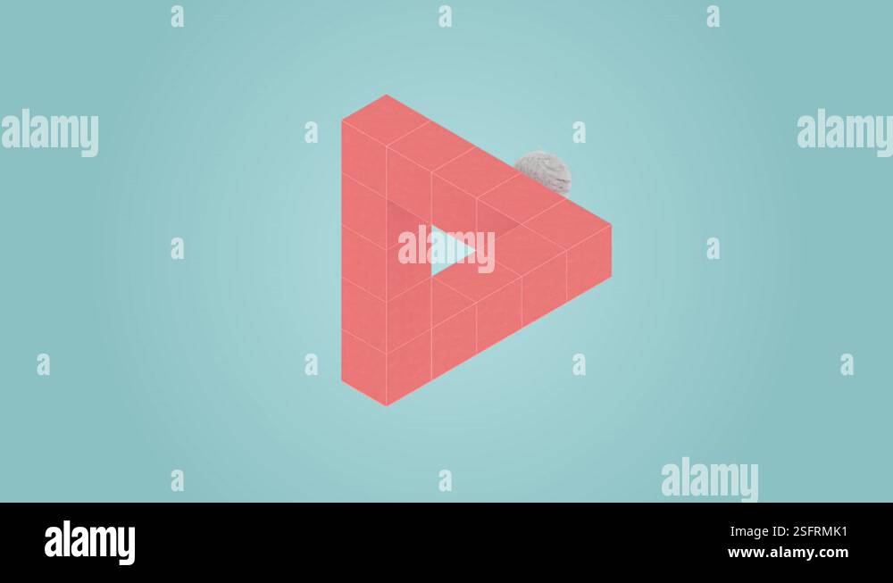 A ball rolling on the surface of the Penrose triangle Looping 4K ...
