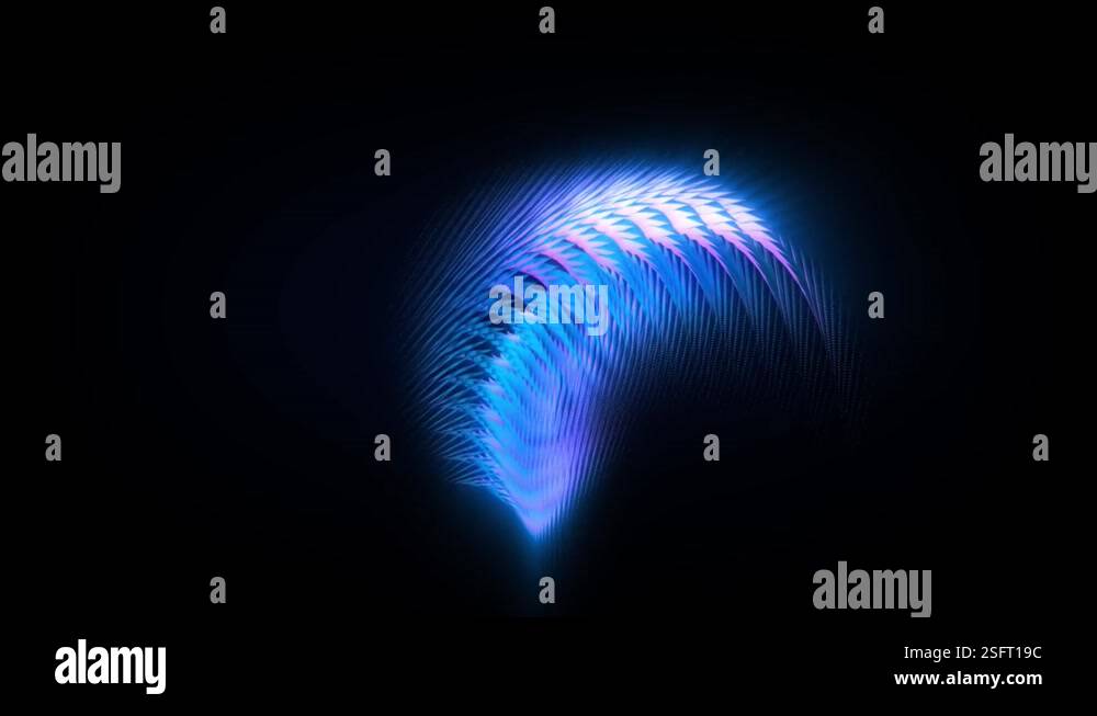 Abstract background 3D animation shiny futuristic object transforming ...