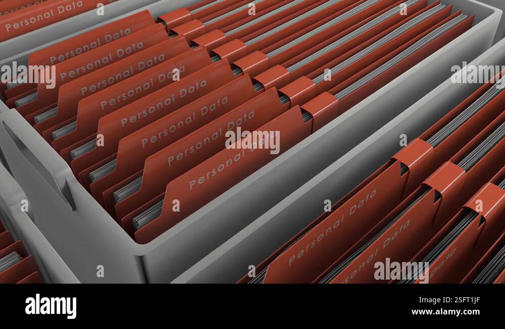 Folder container with personal data files Stock Video Footage - Alamy