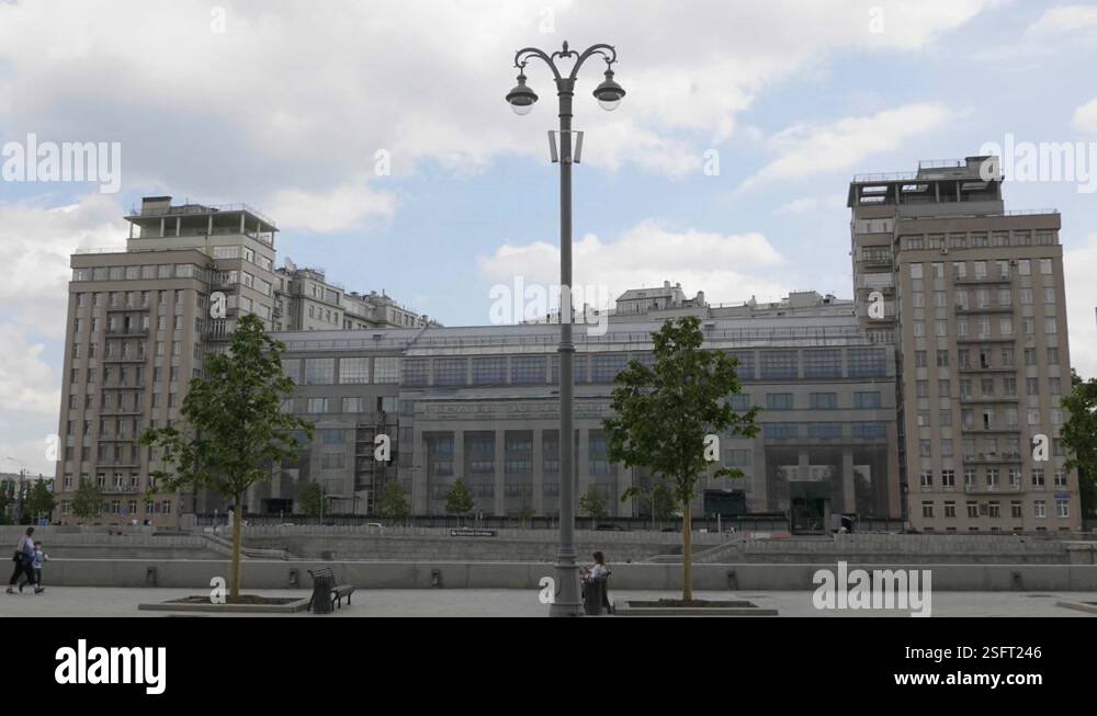 The building of the theater Stage on Bersenevskaya embankment Stock ...