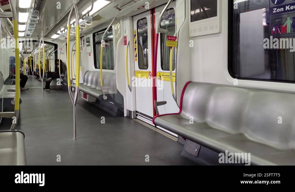 RapidKL LRT train public transport passing through Amapng station Stock ...