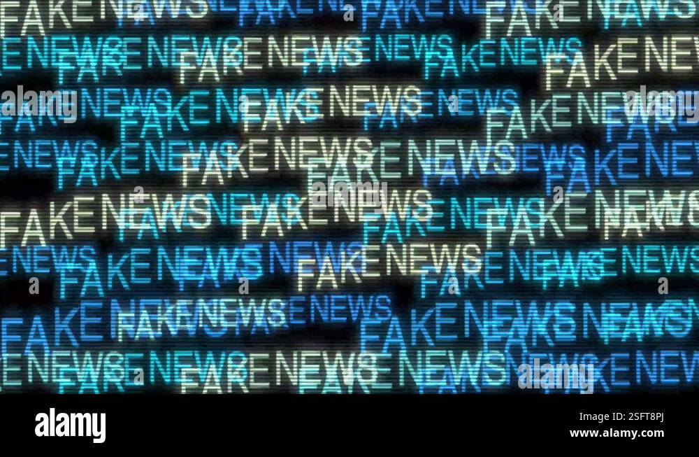 Fake News Kinetic Animated Text Stock Video Footage - Alamy