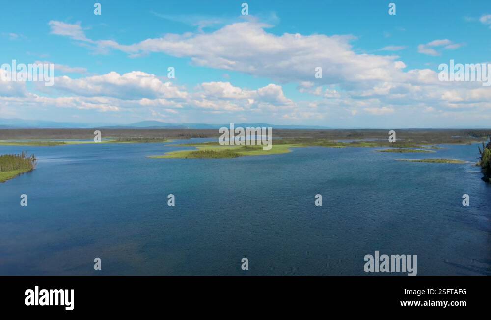 4K Drone Video of Clearwater Lake and Tanana River near Delta Junction ...