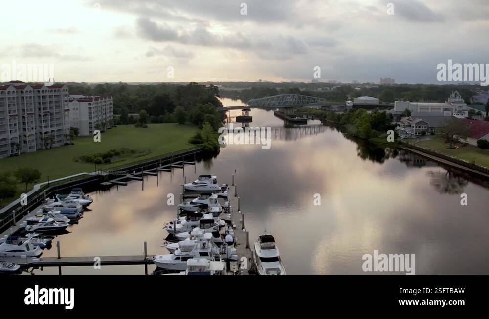 swing bridge in north myrtle beach leading into barefoot landing over ...