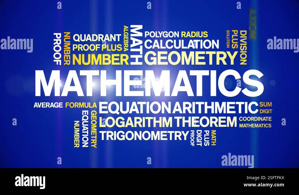 Mathematics animated tag word cloud,animation kinetic typography seamless loop Stock Video ...
