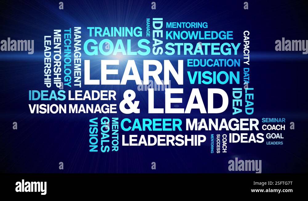 Learn and Lead animated word cloud,animation kinetic typography ...