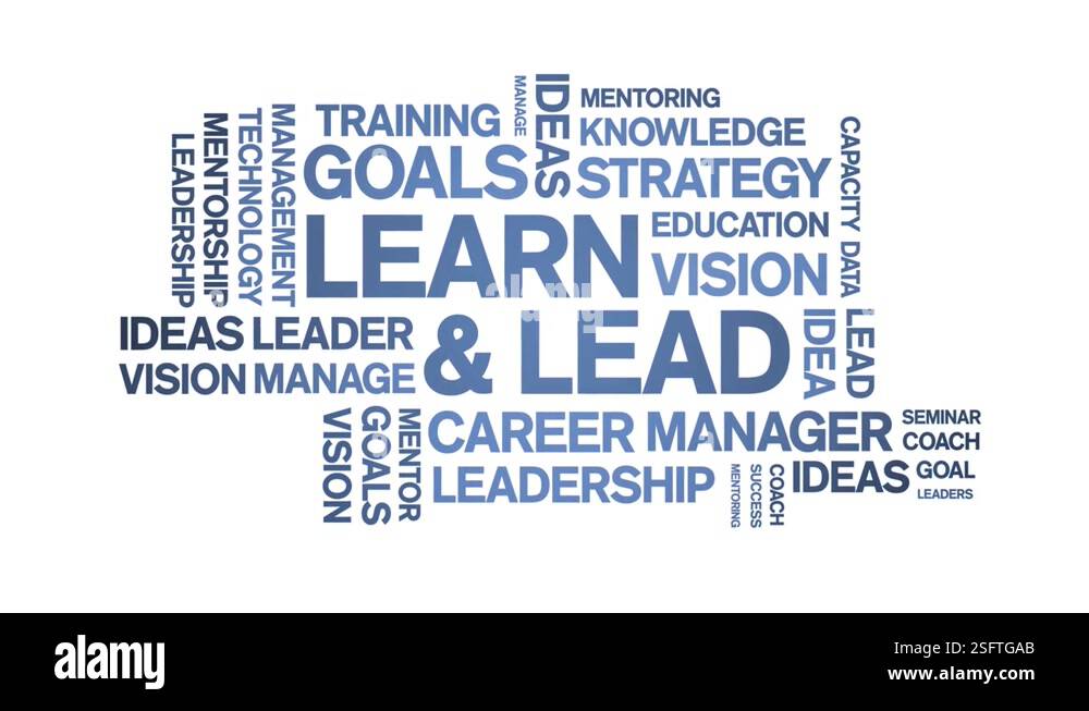 Learn and Lead animated word cloud,animation kinetic typography ...