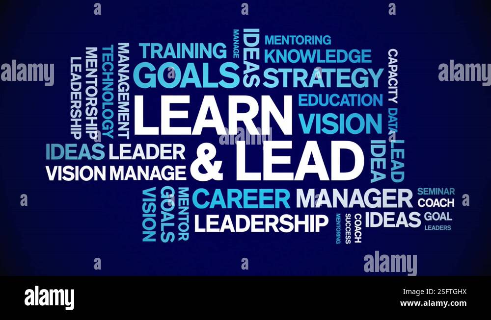 Learn and Lead animated word cloud,animation kinetic typography ...