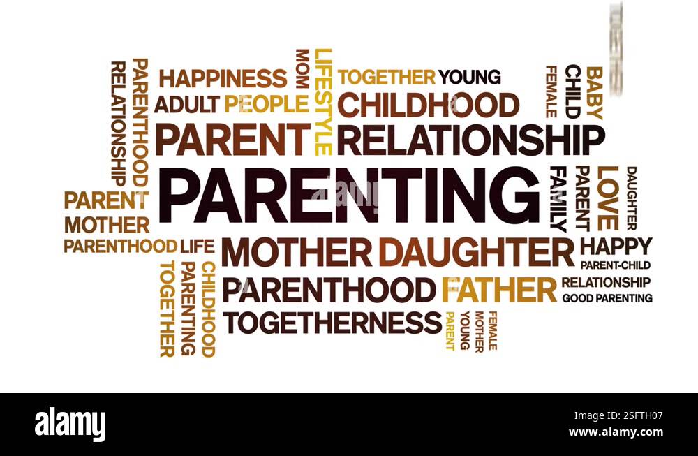Parenting animated tag word cloud,animation kinetic typography seamless ...