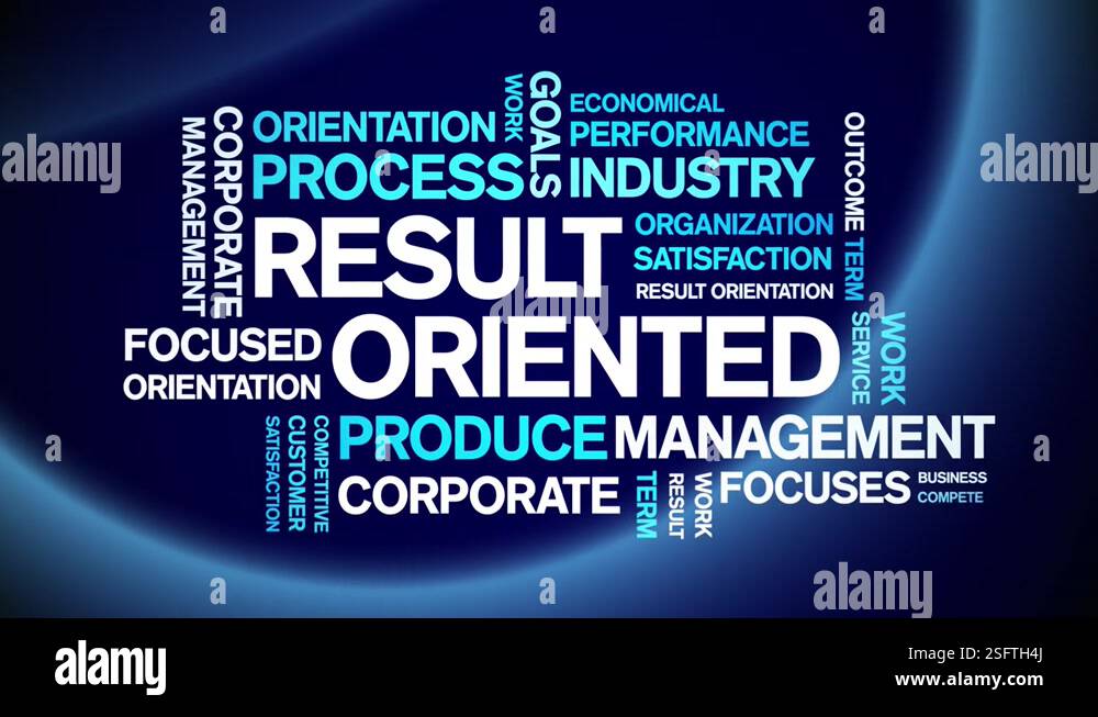 Result Oriented animated word cloud,animation kinetic typography ...