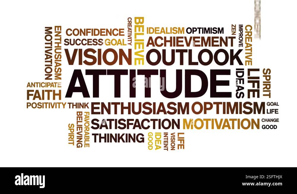 Attitude animated tag word cloud,animation kinetic typography seamless ...