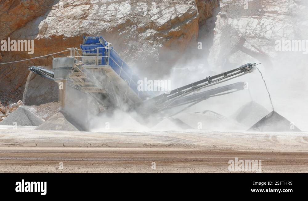 The quarry, stone crushing and production of building materials, sand ...