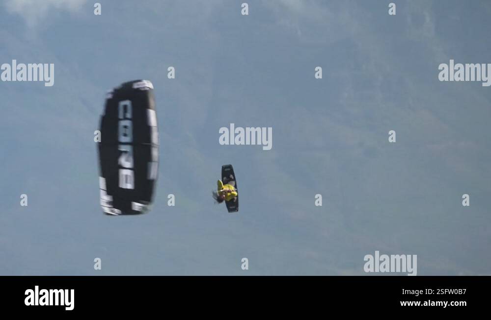 Joshua Emanuel (RSA kiteboarder) elated after landing a big-air jump ...