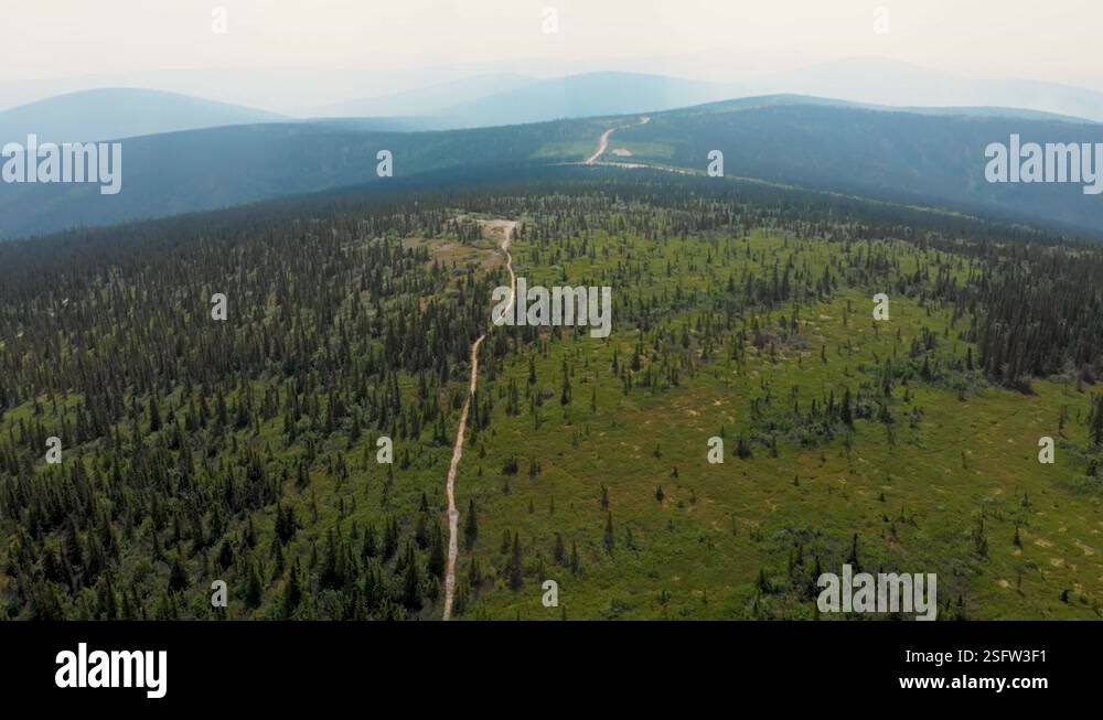 4K Drone Video of Wickersham Dome Hiking Trail in the White Mountains ...