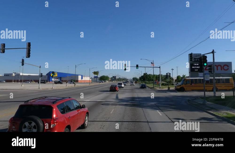 Fpv driving on Cicero ave in Chicago Illinois i294 to i55 passing ...