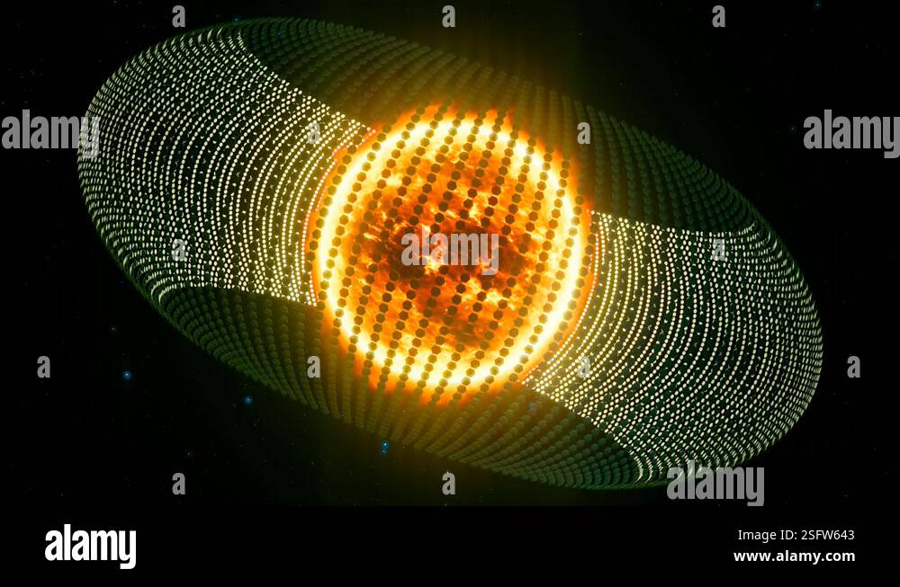 Dyson sphere concept. Alien civilization around a distant star ...