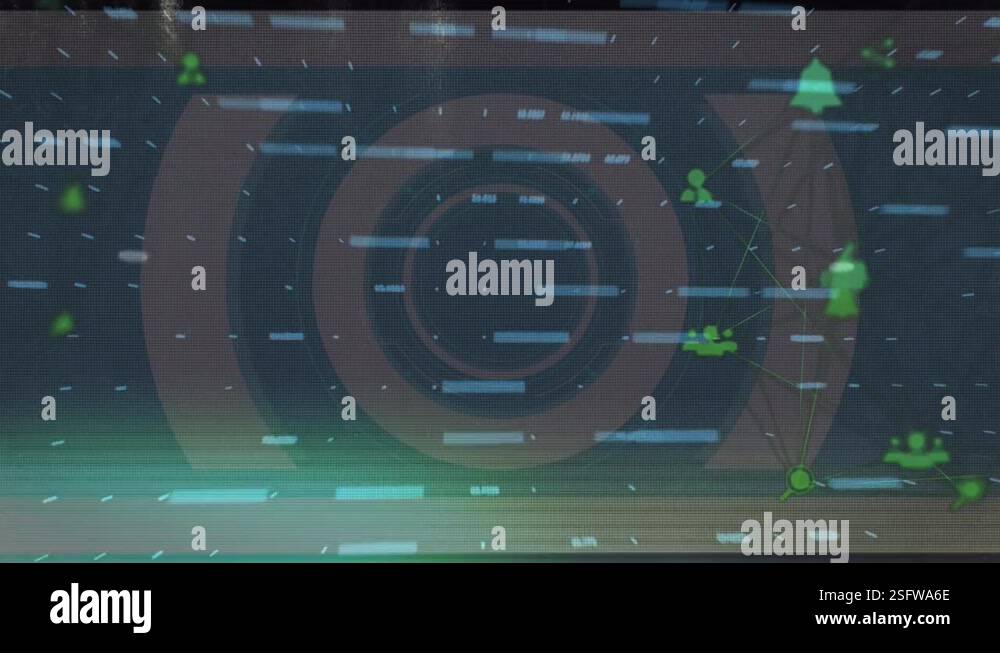 Animation of scope scanning over data processing and network of ...