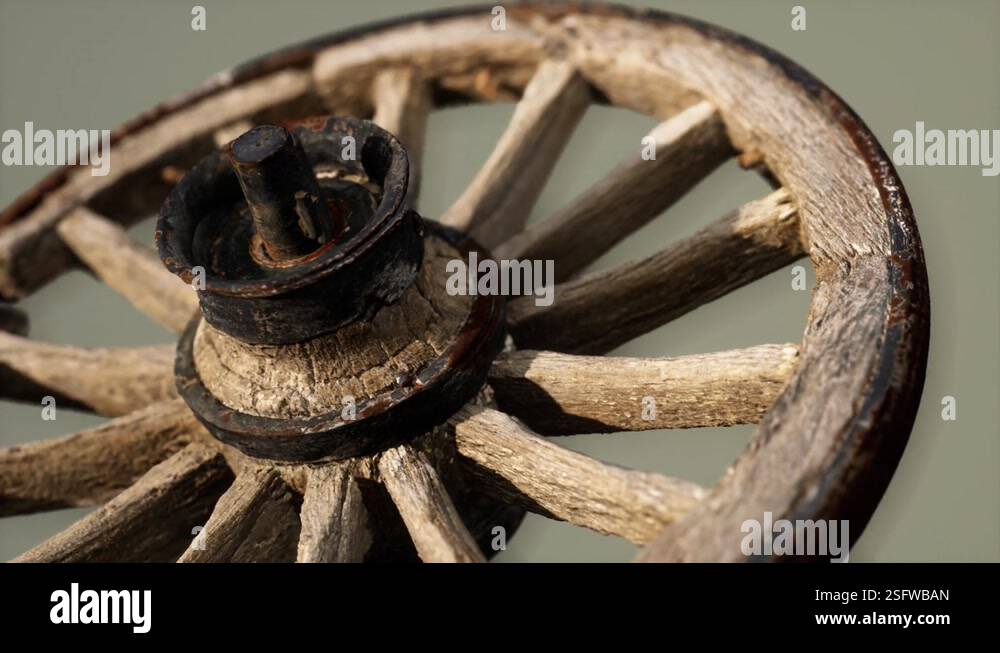 Handmade rustic vintage wooden wheel used in medieval wagons Stock ...