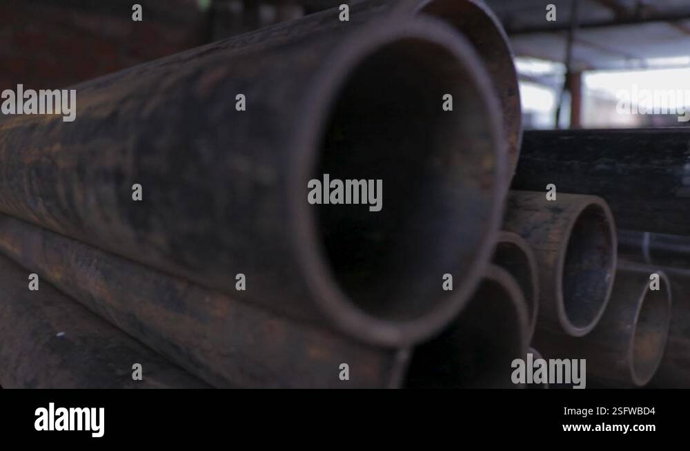 detail plane of pipes in metal industry Stock Video Footage - Alamy