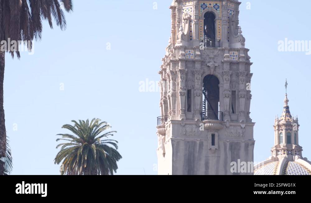Spanish colonial revival architecture, Bell Tower relief, San Diego ...