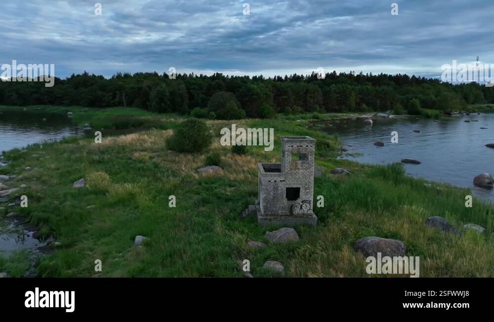 A building that was a border guard post during the Soviet occupation in ...