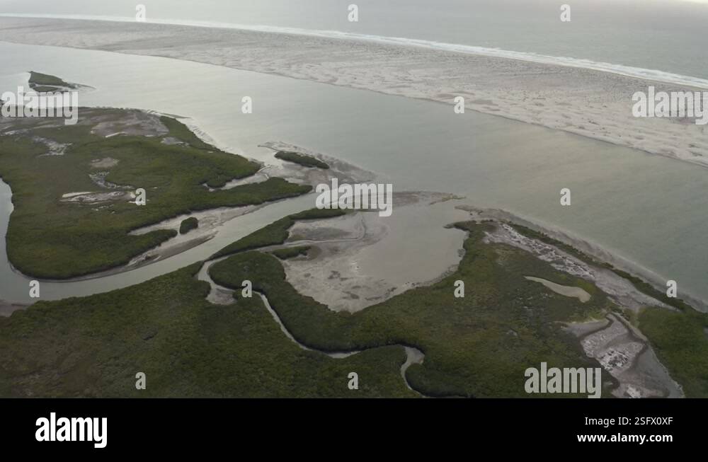 Sandy Beach Estuary on Coastline of Baja California Sur in Mexico ...