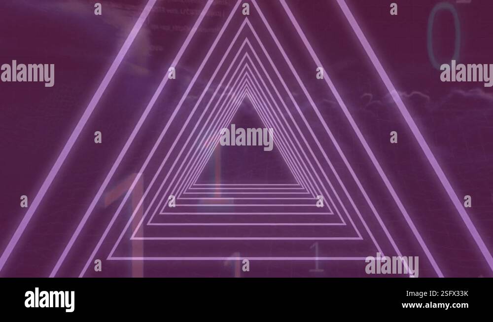 Digital animation neon triangular hexagonal Stock Videos & Footage - HD and 4K Video Clips - Alamy
