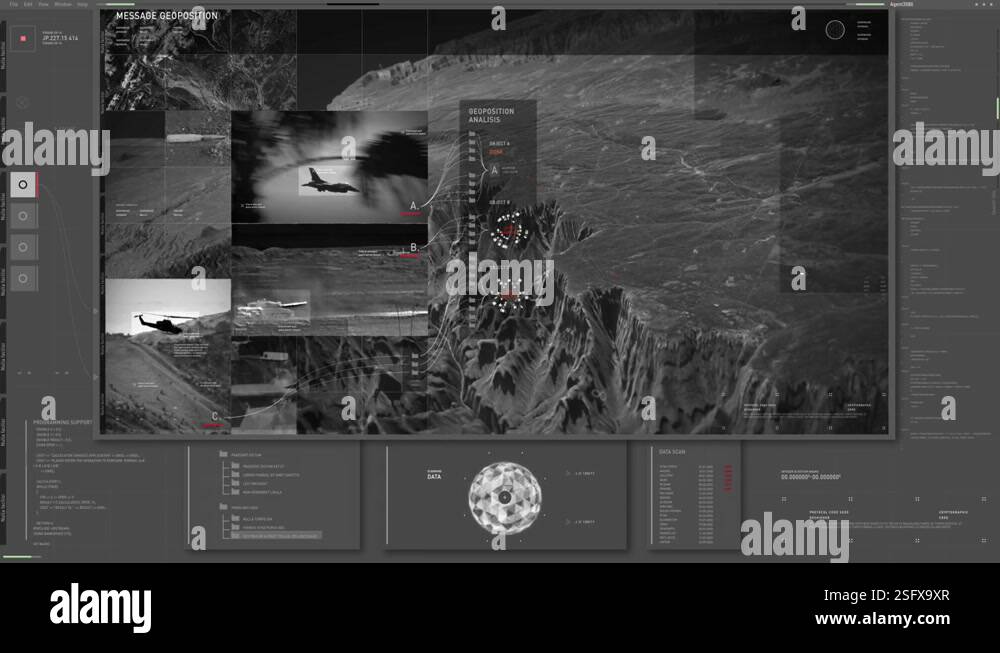 Army operation forces are collecting the data of an enemy military base ...