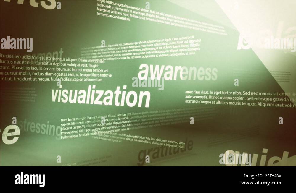 Mindfulness, Meditation and Related Terms Seamless Background Loop ...