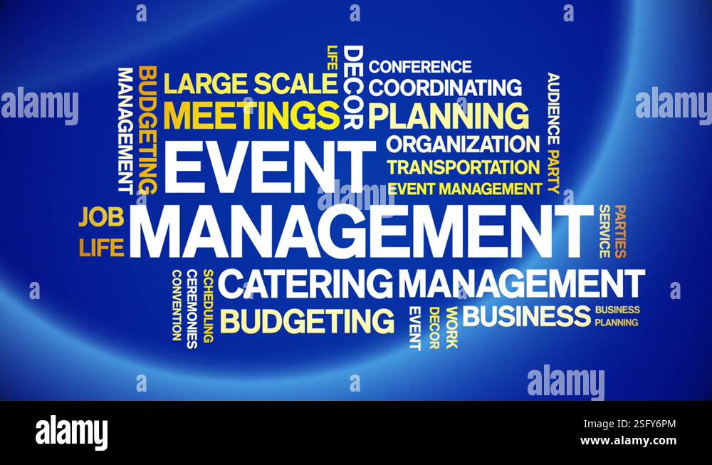 Event Planning animated word cloud,animation kinetic typography ...