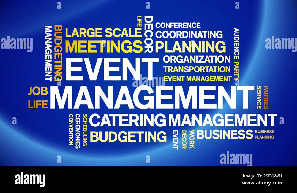 Event Planning animated word cloud,animation kinetic typography ...