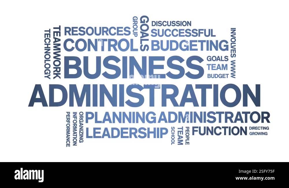 Business Administration animated word cloud,animation typography ...