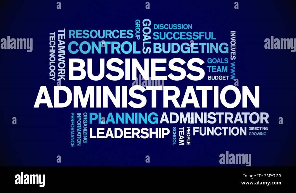 Business Administration animated word cloud,animation typography ...