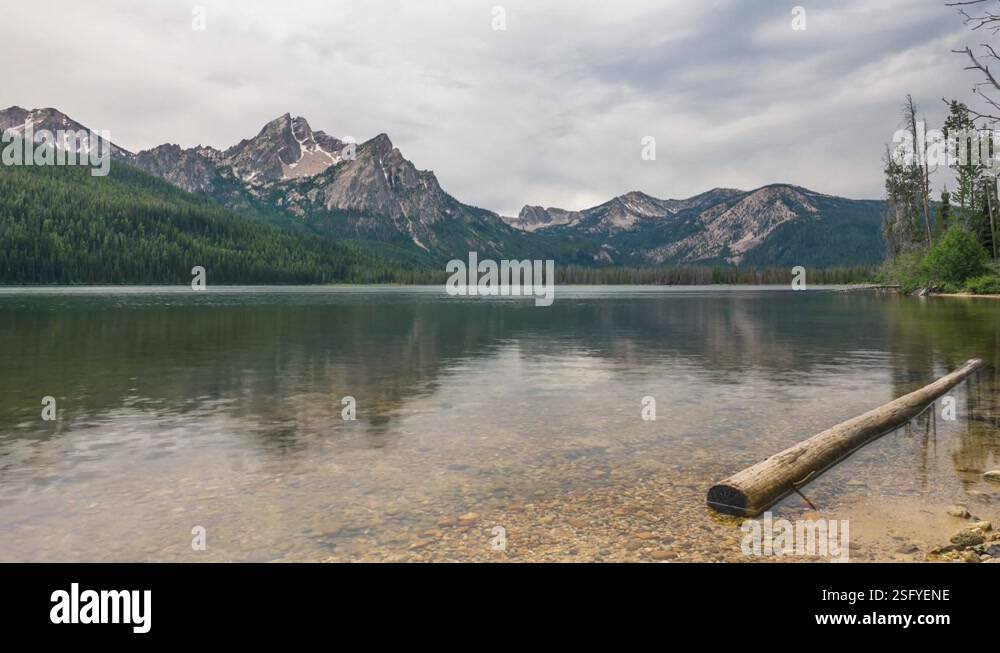 Timelaspe of clouds passing over McGown Peak at Stanley Lake, Stanley Idaho Stock Video Footage ...