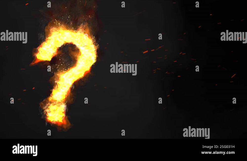 Question Mark with Smoke and Sparks 4K Stock Video Footage - Alamy