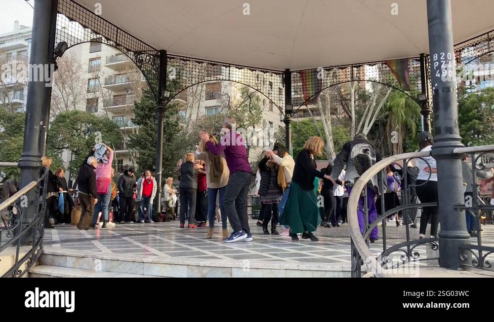 people casually dancing a folkloric argentine dance in Buenos Aires ...