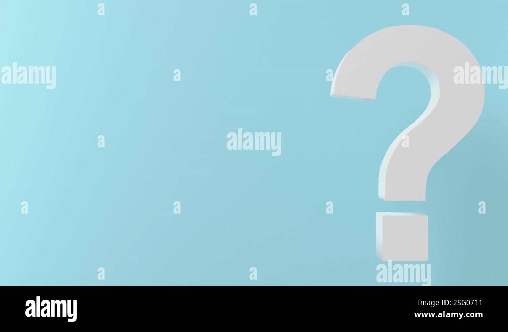 White Question Marks on blue pastel background. 3D Stock Video Footage ...