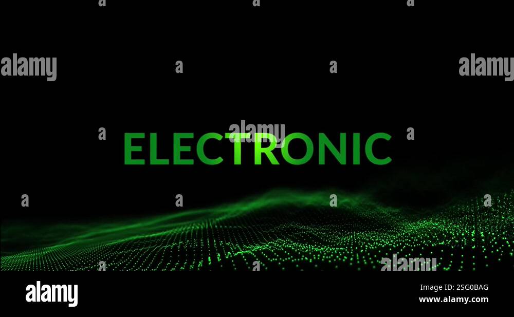 Animation of electronic text on black background with glitter Stock ...