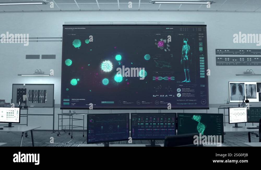 Illness infection cell examination at the modern virus research ...