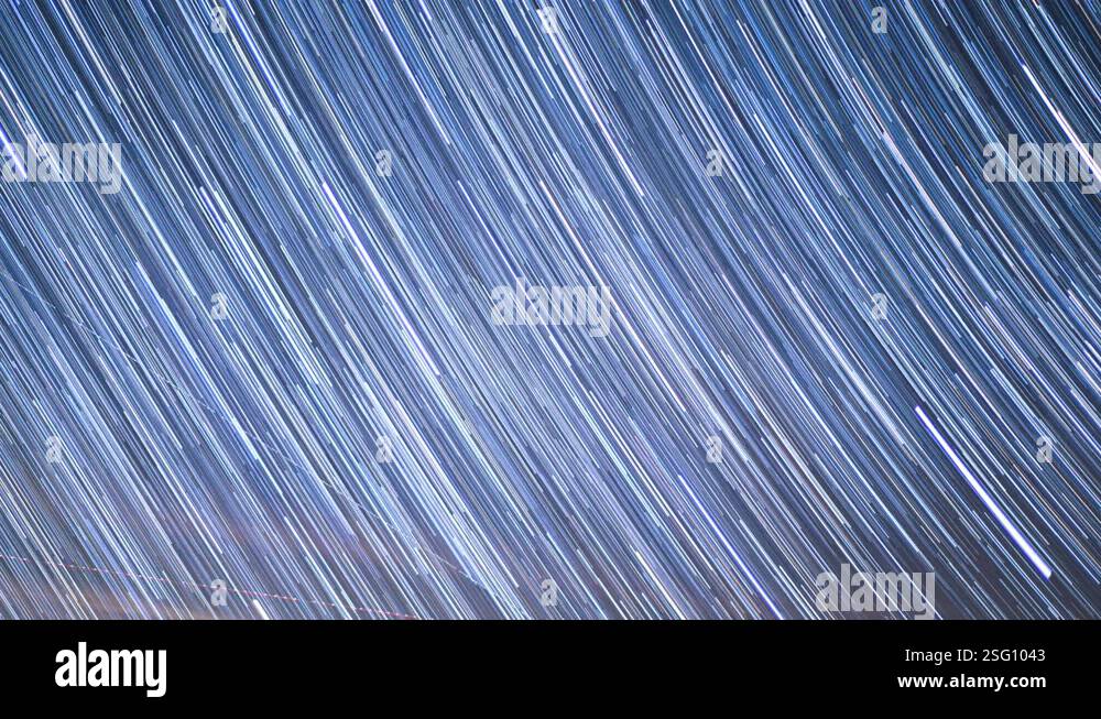 Spring Season Starry Sky Startrails Astrophotography Time Lapse Stock ...