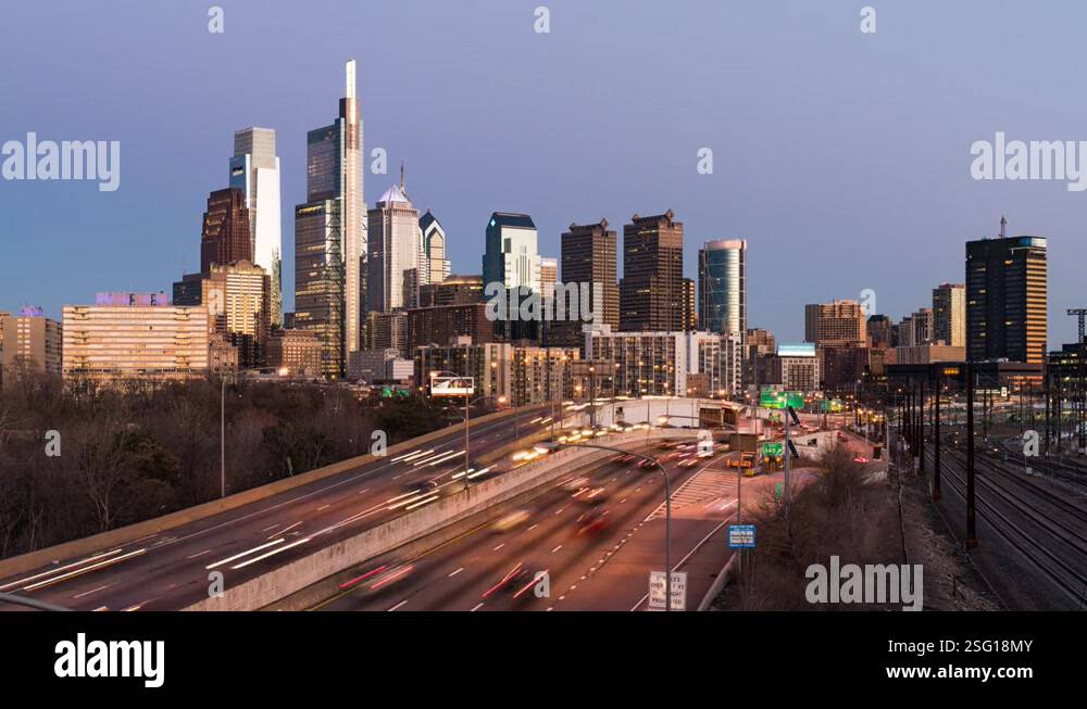 Day to Night Time-lapse of car traffic transport on highway road in ...