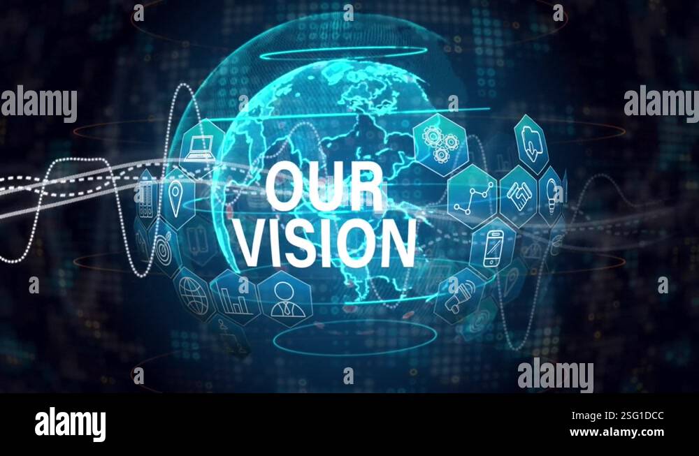 Animation vision text over globe Stock Videos & Footage - HD and 4K ...
