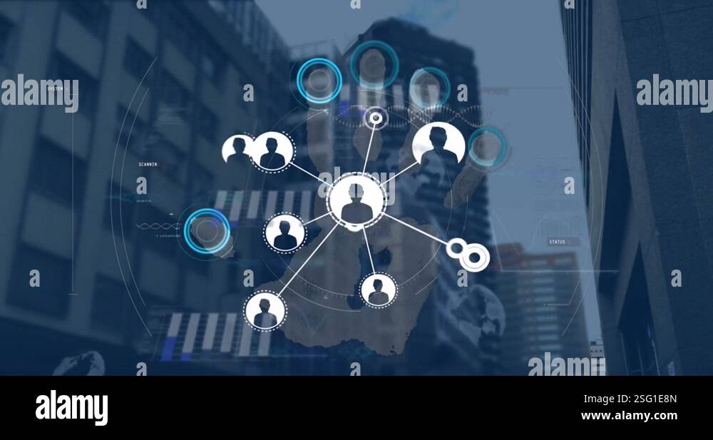 Animation globe graph icons connecting Stock Videos & Footage - HD and ...