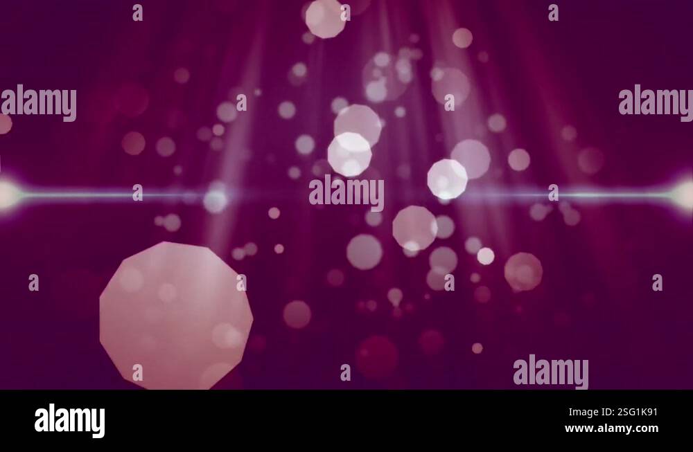 Animation of white pie chart loop over floating circles and moving ...