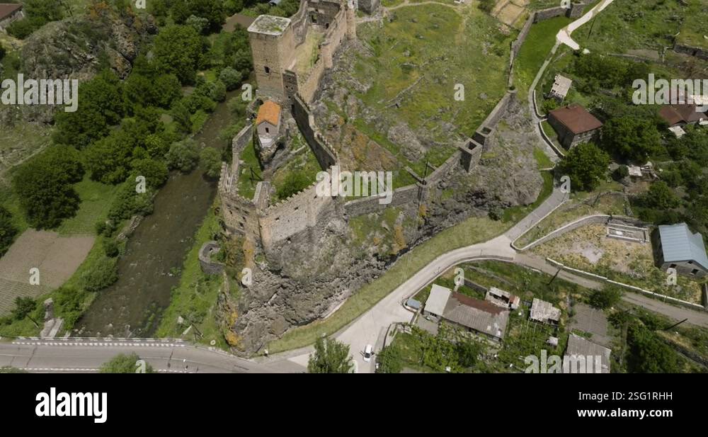 Top View Of The Historical Monument Atop Rocky Hill In Khertvisi ...