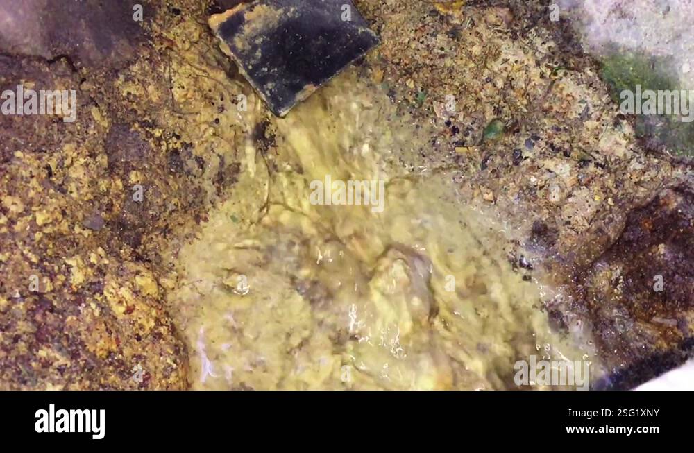 Water stream of chemical waste water originating from industrial Stock ...